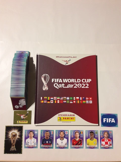 PANINI WM 2022 QATAR-KOMPLETTSET-MIT ALLEN 670 STICKER+1 HARDCOVER ...