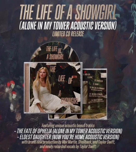 TAYLOR SWIFT 🌟 The Life Of A Showgirl Acoustic Deluxe CD Bundle Set ...