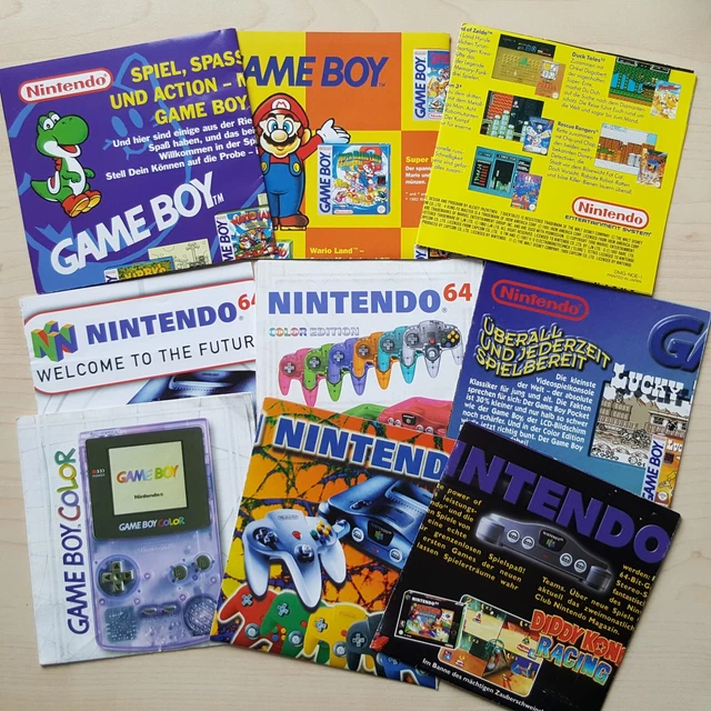NINTENDO FLYER BEILEGER Werbeflyer Mini Poster SNES N64 Gameboy Color ...