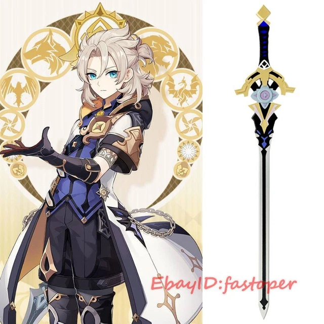 GENSHIN IMPACT CINNABAR Spindle Sword Albedo Cosplay Prop Weapon Wood ...
