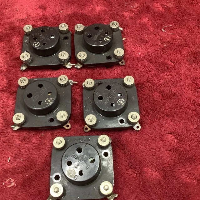 5 LOT~BENJAMIN 4 Pin Bakelite Tube Sockets UX - for 01A 71A 1920s ...