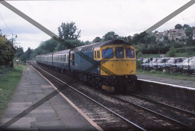 RAILWAY LOCOMOTIVE 35MM Slide – Class 33 022 At Bradford On Avon ...