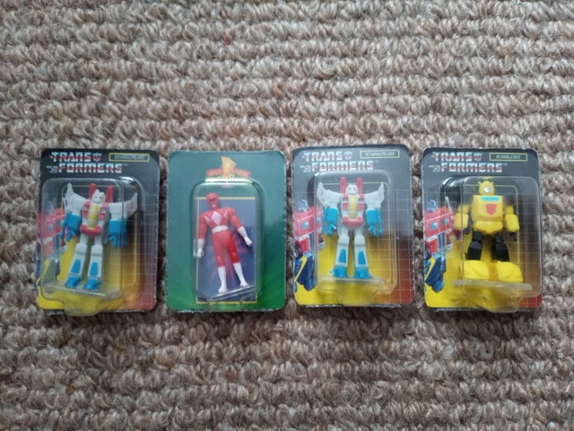 TRANSFORMERS BUMBLEBEE 2X STARSCREAM RED POWER RANGER MICRO TOY BOX moc ...