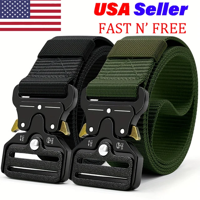 MEN CASUAL MILITARY Tactical Army Adjustable Quick Release Belts Pants ...