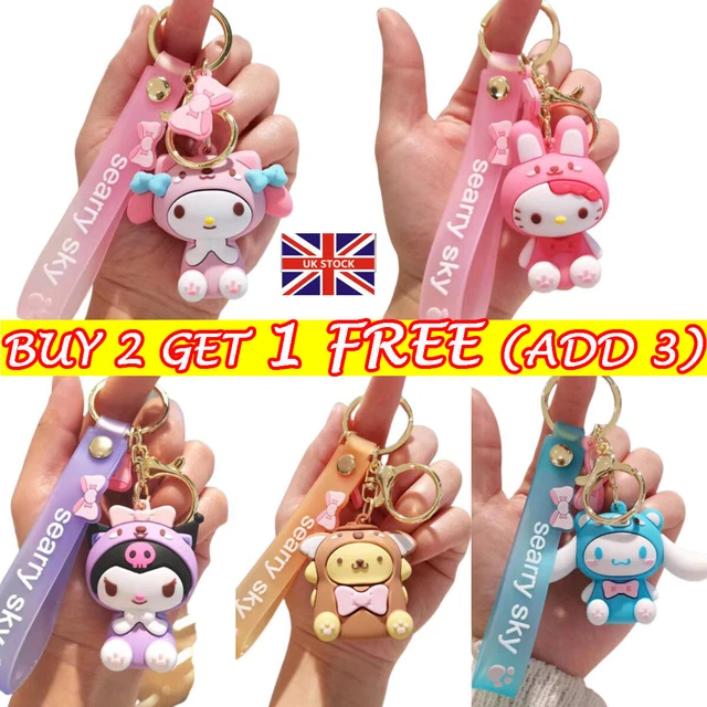 KUROMI FIGURE KEYCHAIN My Melody Cinnamoroll Hello Kitty Pendant Toy ...