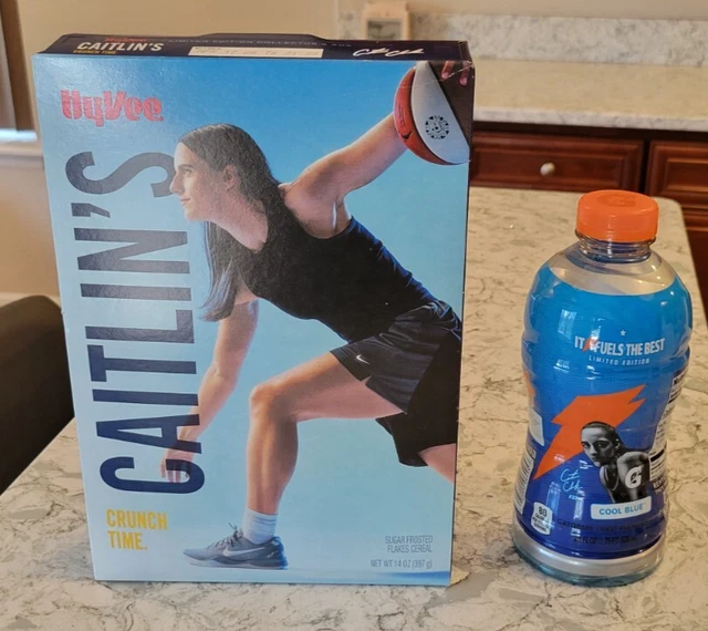 2025 CAITLIN CLARK Crunch Time Cereal and Gatorade Cool Bundle HY VEE ...