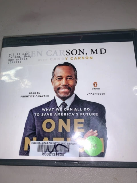 LIVRE AUDIO SHELF62E ~ One nation Ben Carson non abrégé EUR 10,02 - PicClick FR