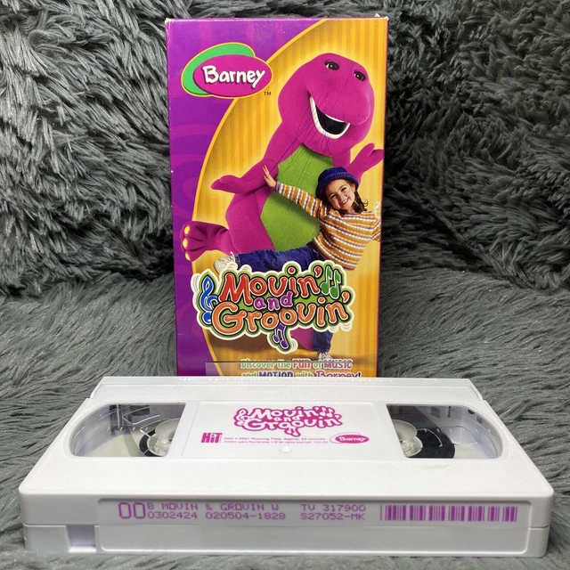 BARNEY MOVIN' AND Groovin VHS Purple Dinosaur Kids Video 2004 Classic ...