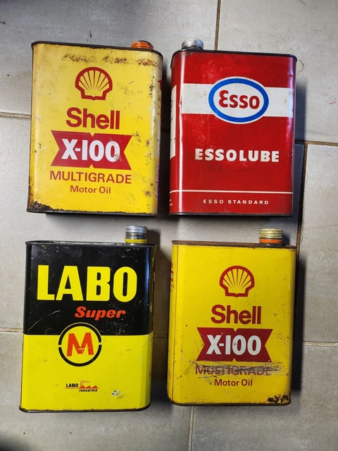 ANCIEN LOT BIDON Graisse Motor garage Huile Oil Shell Essolube Esso Labo EUR 20,00 - PicClick FR