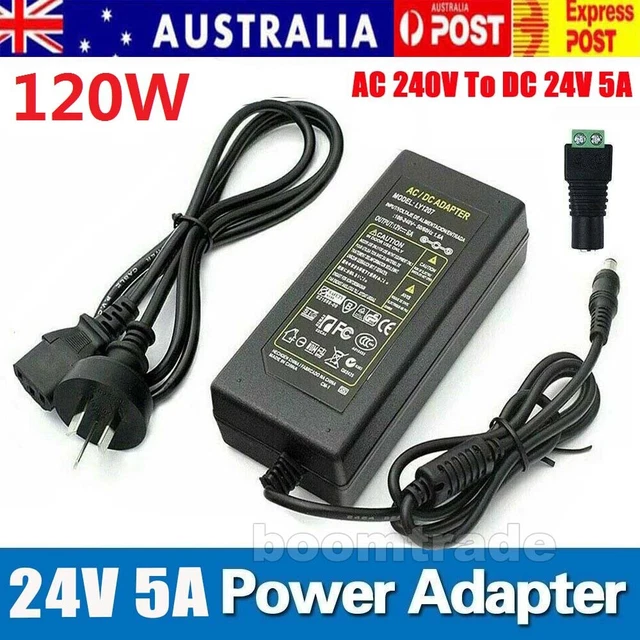 AC DC 24V 5A 120W Power Supply Adapter Transformer Charger for Led ...