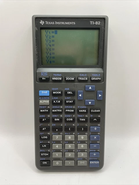 TEXAS INSTRUMENTS TI-82 Graphing Graphic And Programmable Calculator W ...