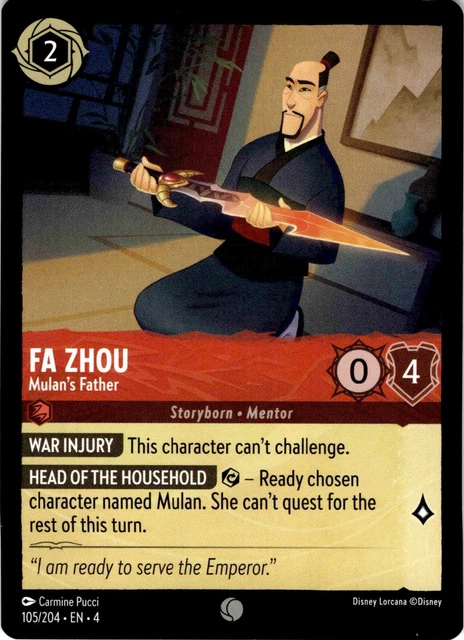 DISNEY LORCANA URSULA'S Return Fa Zhou Mulan's Father 105/204 EUR 1,11 ...