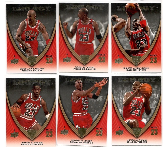 LOT OF 6 Different Michael Jordan Legacy 2008-09 Upper Deck Cards $8.75 ...