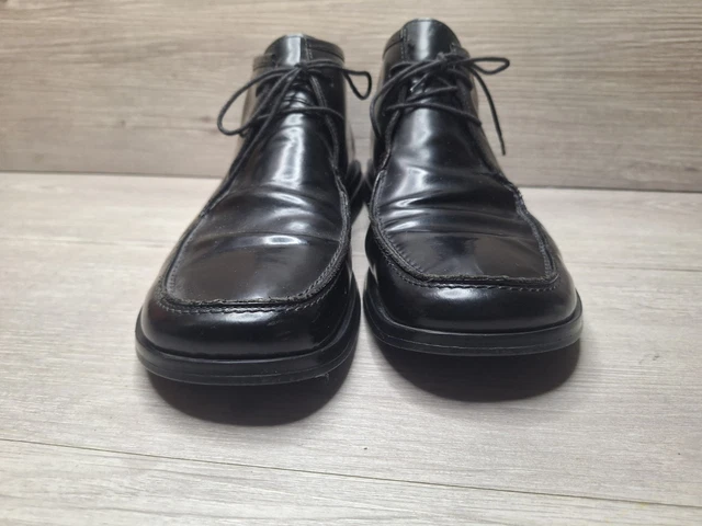 JONES BOOTMAKER MENS Boots UK 9 Black Leather Lace Up Ankle Brogue ...