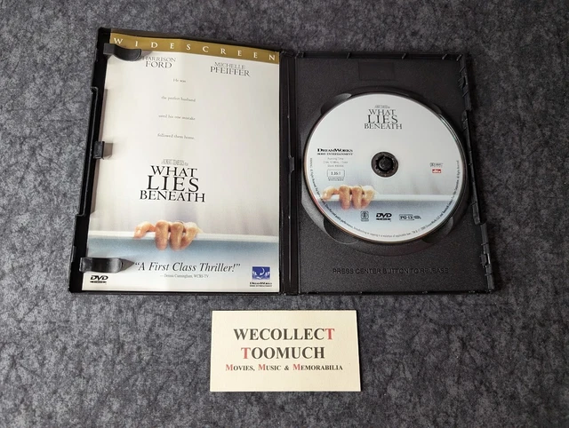 WHAT LIES BENEATH 2000 DVD Dreamworks Widescreen Harrison Ford Michelle ...