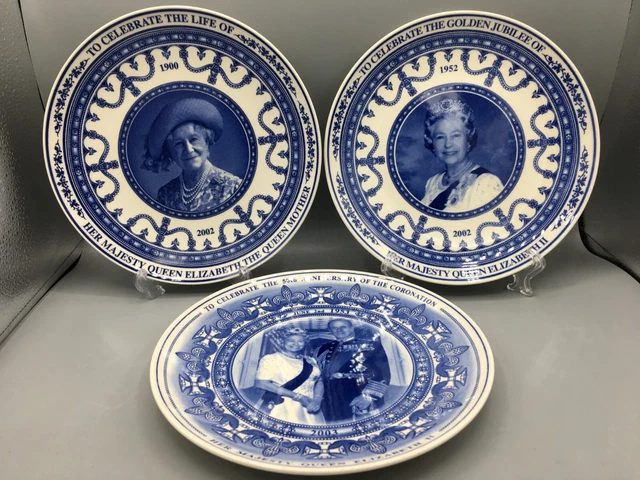 WEDGWOOD QUEEN ELIZABETH Golden Jubilee Plate Prince Philip Mother ...