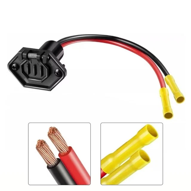 MARINE TROLLING MOTOR Plug and Socket Kit 12V 2 Wire Easy Flush ...
