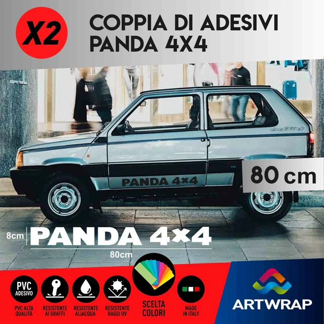 COPPIA ADESIVI STICKERS FIAT PANDA 4X4 TREKKING OFF ROAD FUORISTRADA ...