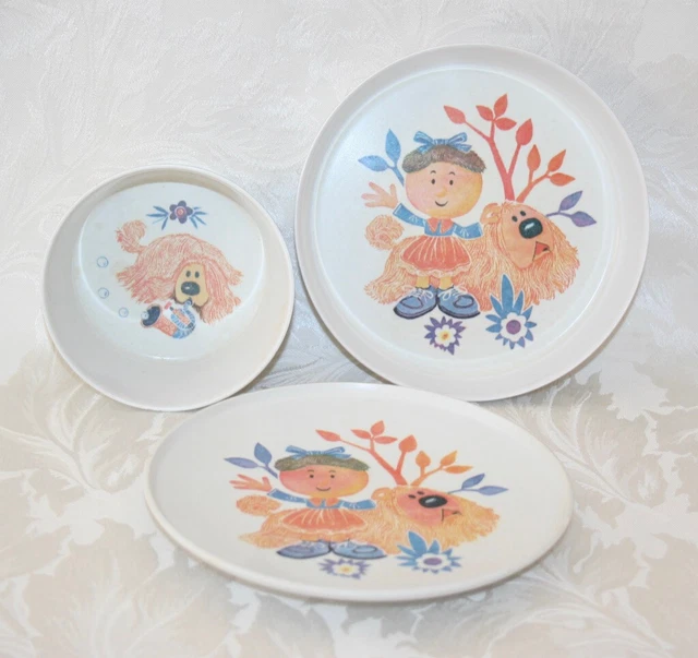 RARE VINTAGE 1960'S Gaydon Melamine "The Magic Roundabout" Plate ...