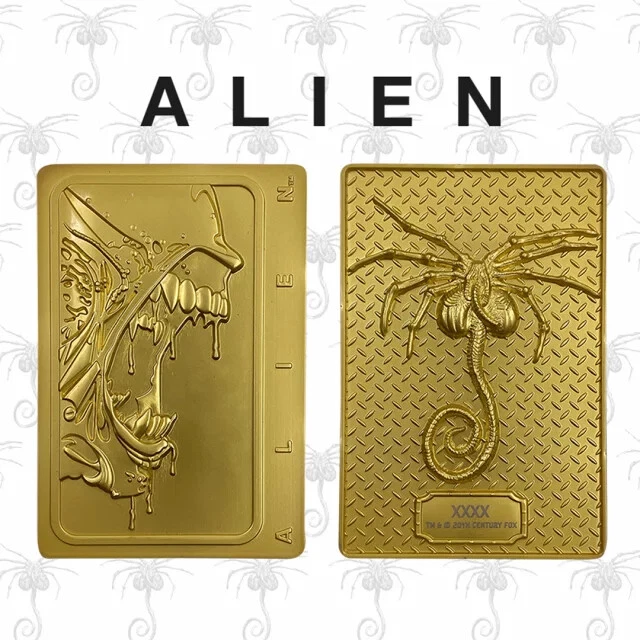 ALIEN LIMITED EDITION 24K Gold Plated Xenomorph Ingot Individually ...
