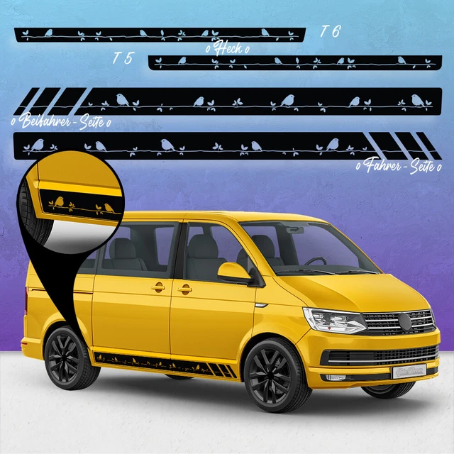 SIDE STRIP STICKER Set, Comp. with VW T5/T6 - bird on a branch R £42.88 ...