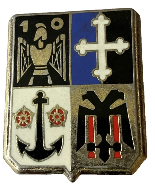 INSIGNE MILITAIRE GENIE :" 10°Regiment Du Genie " Drago Paris G461 Dos ...