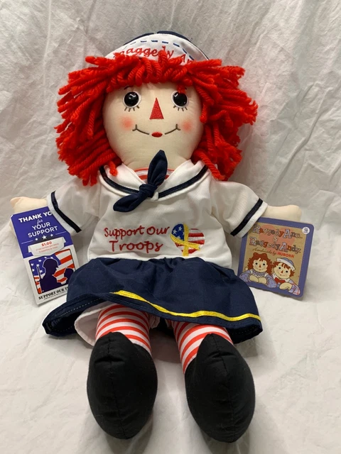 2016 HASBRO 16 Inch Raggedy Ann Support Our Troops Doll # 15472 $29.98 ...