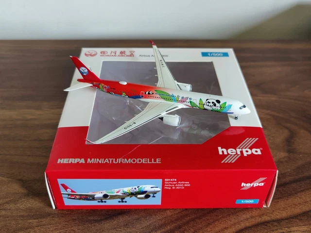 SICHUAN AIRLINES PANDA Livery Airbus A350-900 Aircraft Model 1:500 ...