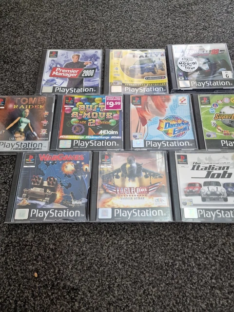 10X PS1 GAMES Bundle Joblot Tomb Raider Colin McRae Wargames & MORE £6. ...