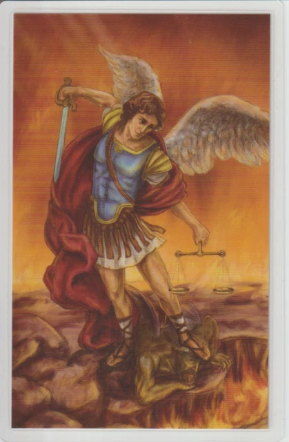 +SPANISH HOLY CARD+&ORACION al San Miguel Arcangel"- Large Print ...
