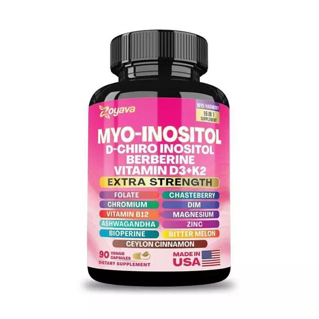 CORTISOL AND MYO-INOSITOL All-in-One Supplement Magnesium Ashwagandha L ...