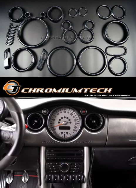 MK1 MINI COOPER/S/ONE R50 R52 R53 Carbon Fibre Look Interior Dashboard ...