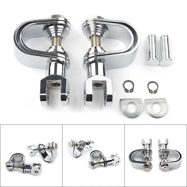 KIT MORSETTO PEG a peg motore cromato autostrada 25 mm e 32 mm acciaio ...