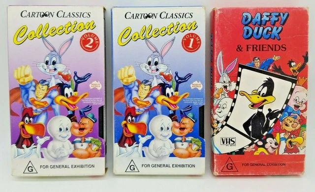 VINTAGE CARTOON CLASSICS 3 x VHS Video Tape Collection Bugs Bunny ...