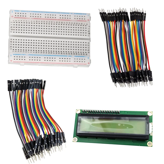 LCD 1602A DISPLAY Module Adapter 16x2 Character Screen Breadboard ...