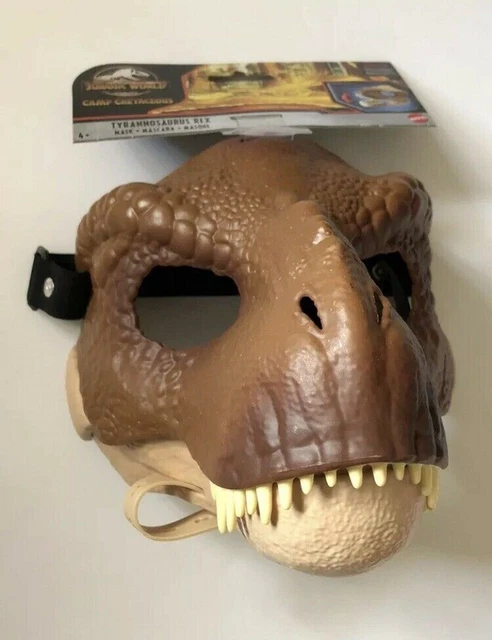 JURASSIC WORLD BROWN Tyrannosaurus Rex Dinosaur Dino Mask - Camp ...