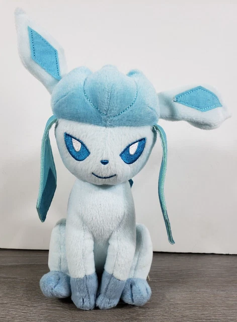 TOMY POKÉMON PLUSH GLACEON EEVEE ICE Nintendo Stuffed Animal Bat Toy ...
