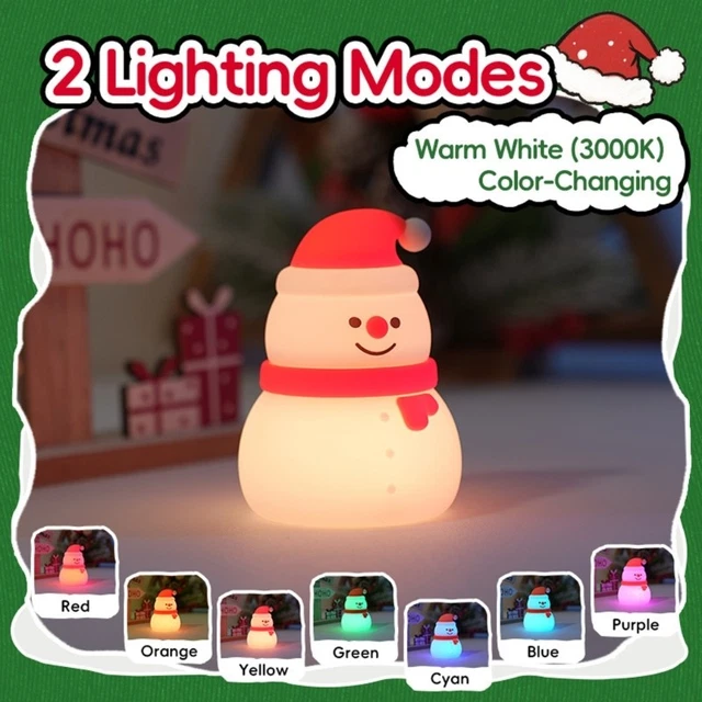 EASY CARRY CHRISTMAS Mood Lamp Silicone Touch Control 16 Color ...