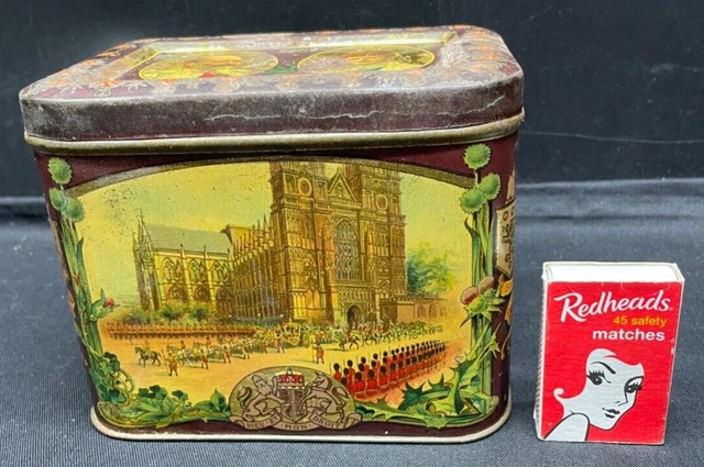 1902 ANTIQUE LITHOGRAPHED Coronation Tin Edward V11 & Princess ...
