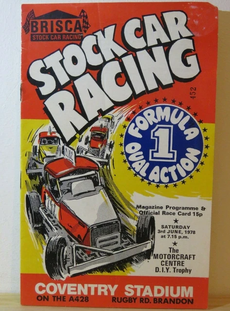 STOCK CAR RACING Programme Vintage 1978 Coventry (Brandon) Stadium Used ...