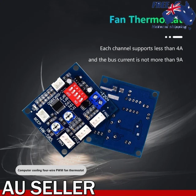 HW-585 PWM SPEED Controller 4 Wire Computer Fan Thermostat Governor ...