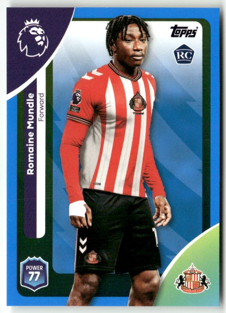 TOPPS PREMIER LEAGUE 2025-26 N° 354 Romaine Mundle Rookie Bleu ...