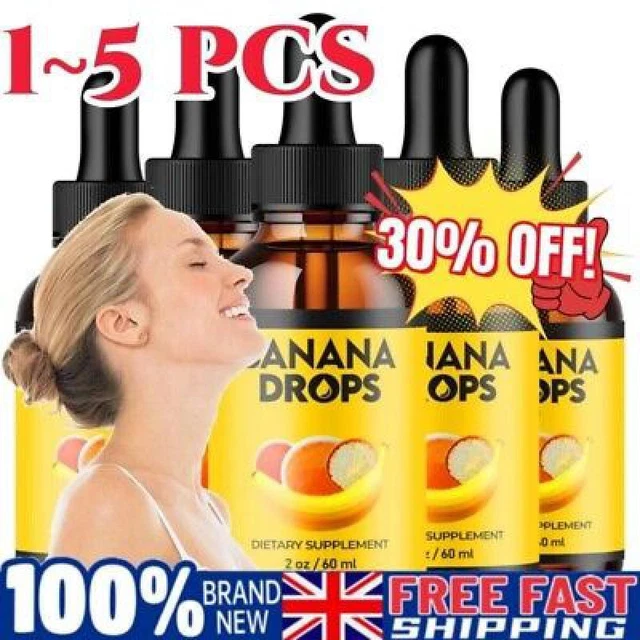 1~5X BANANA DROPS Supplement Extract Liquid ~ 2oz/60ml Banana Drops All ...
