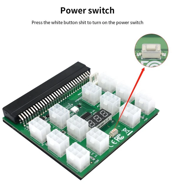 BREAKOUT BOARD GPU PSU Power Module Server Card Conversion 6Pin to 8Pin ...