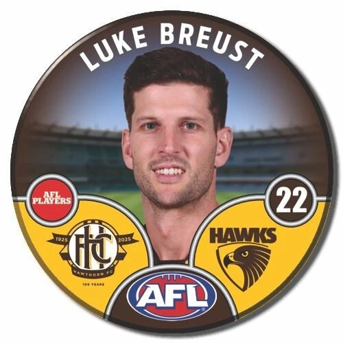 2025 AFL HAWTHORN Football Club - BREUST, Luke $8.00 - PicClick AU