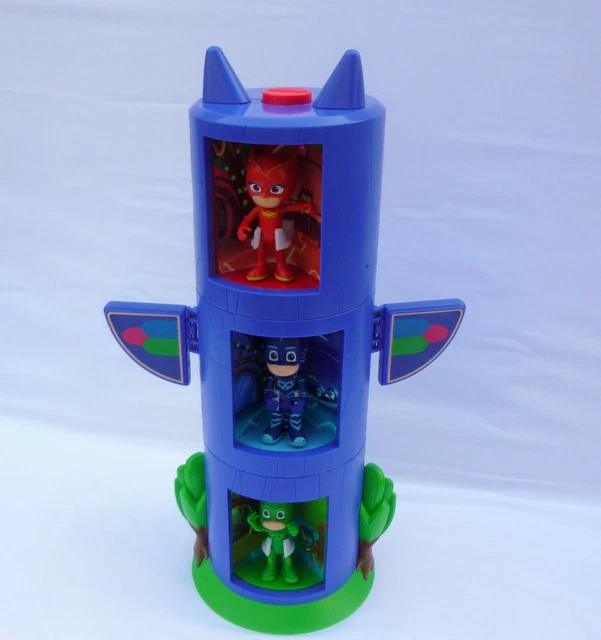 PJ MASKS STACKABLE Transforming Tower HQ Headquarters Playset W/3 ...