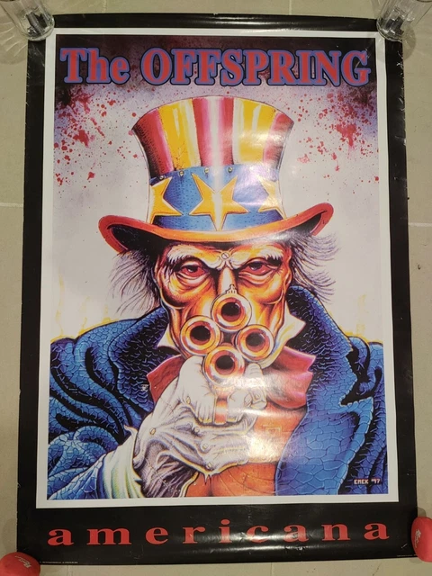 THE OFFSPRING AMERICANA RARE VINTAGE ORIGINAL 1990's POSTER DESIGNED BY ...