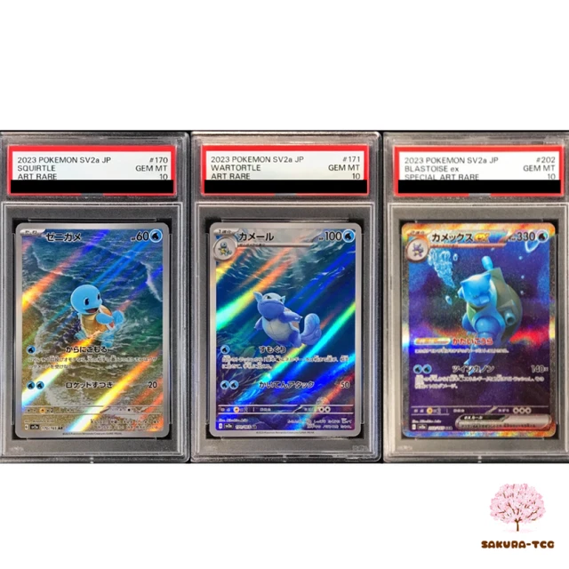 PSA 10 BLASTOISE Squirtle Wartortle Set Carte Pokémon 151 - Carte ...