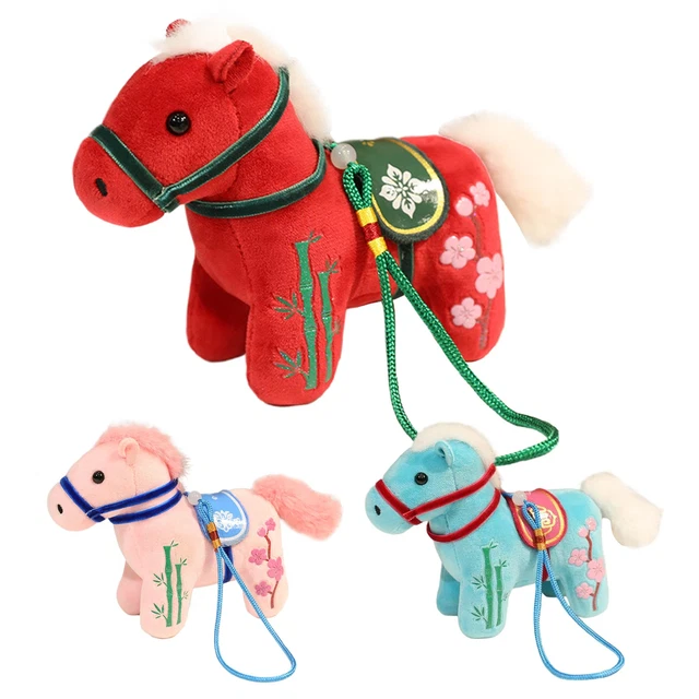 2026 YEAR OF the Horse Mascot Plush Backpack Pendant Chinese New Year £ ...