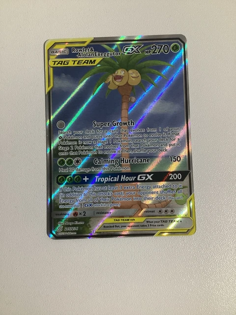 POKÉMON TCG ROWLET Alolan Exeggutor Gx Tag Team 215/236 Rare Card £110. ...